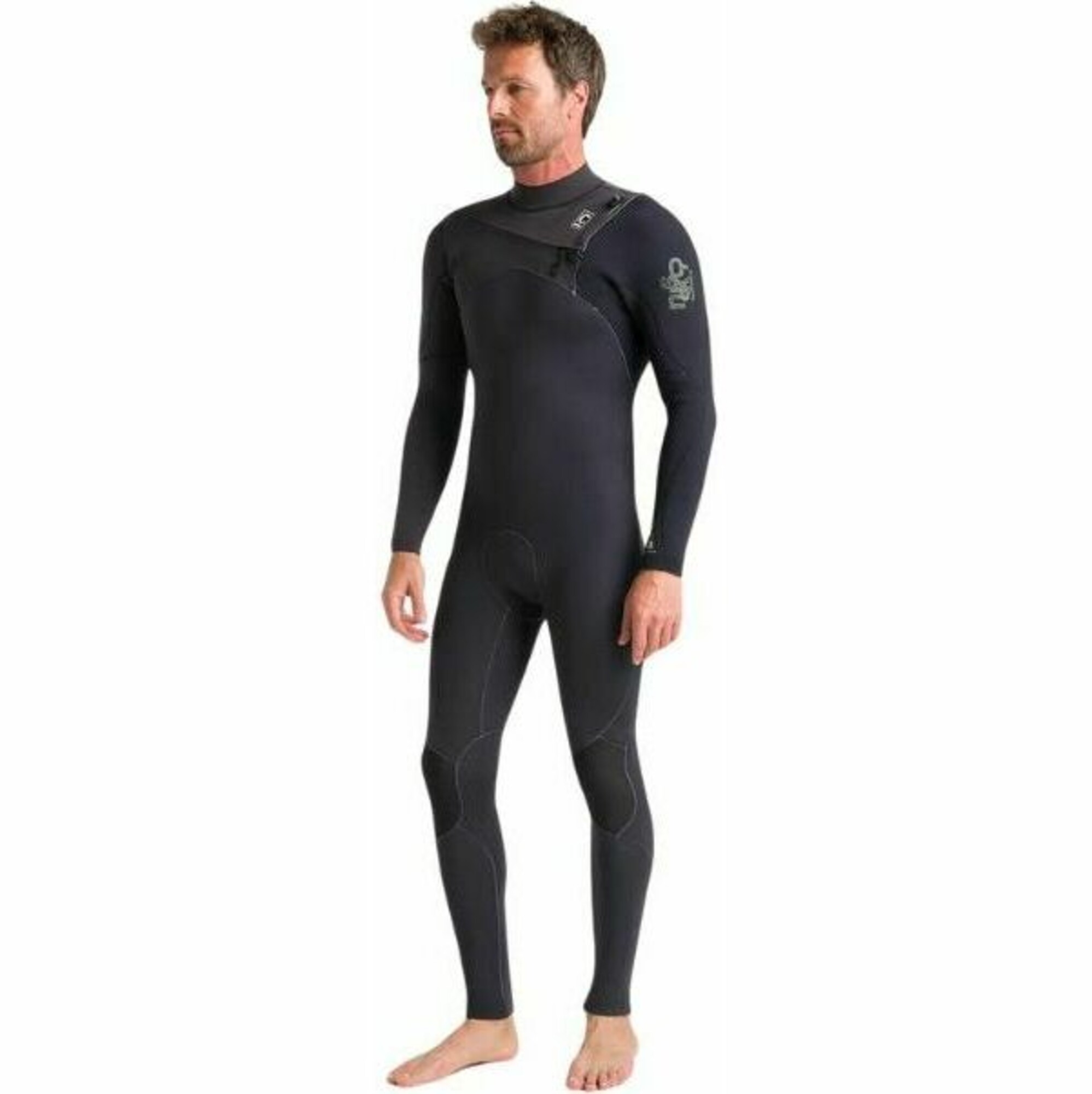 2024 C-Skins Mens Session 4/3mm Chest Zip Wetsuit C-SE43MCZ - Anthracite / Meteor | Wetsuit Outlet